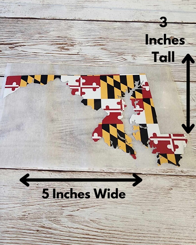 Maryland Flag Pride State Outline Permanent Vinyl Outdoor Decals - Etsy
