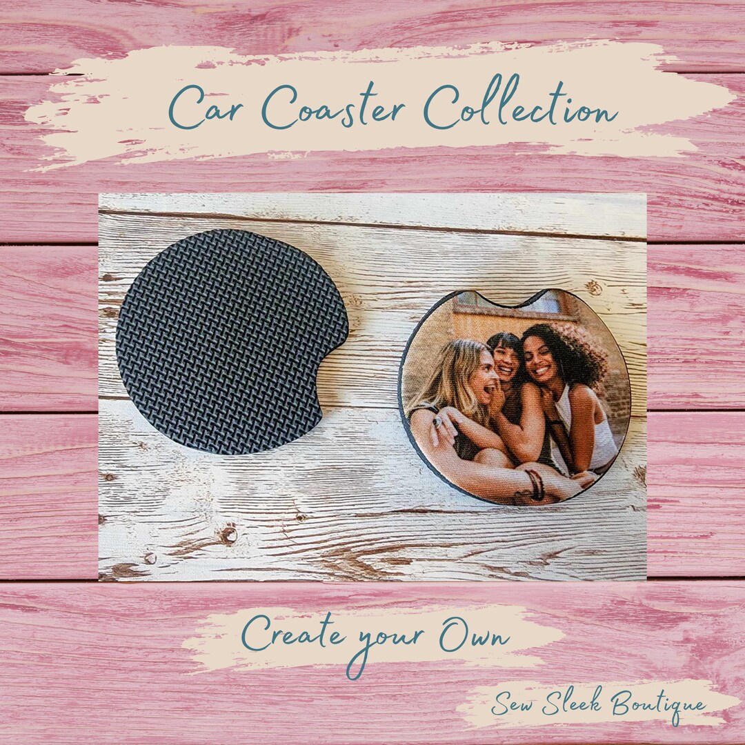 Car Coasters, Design Your Own, Custom Photo, 2.75 in Round, Anti-slip ...
