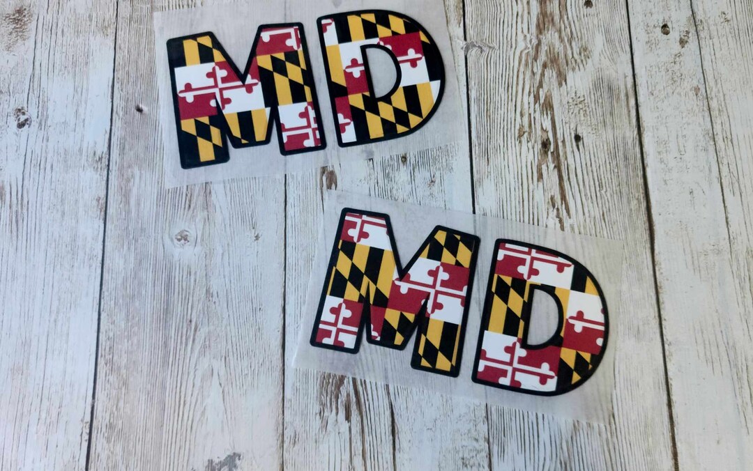 Maryland Flag Pride Letters MD Permanent Vinyl Decal Outdoor/indoor - Etsy