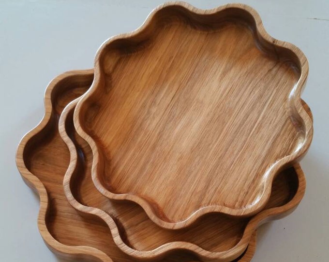 Wooden Sculpture Plates Set, Decorative Plates Gift Set, Fruit Plates ...