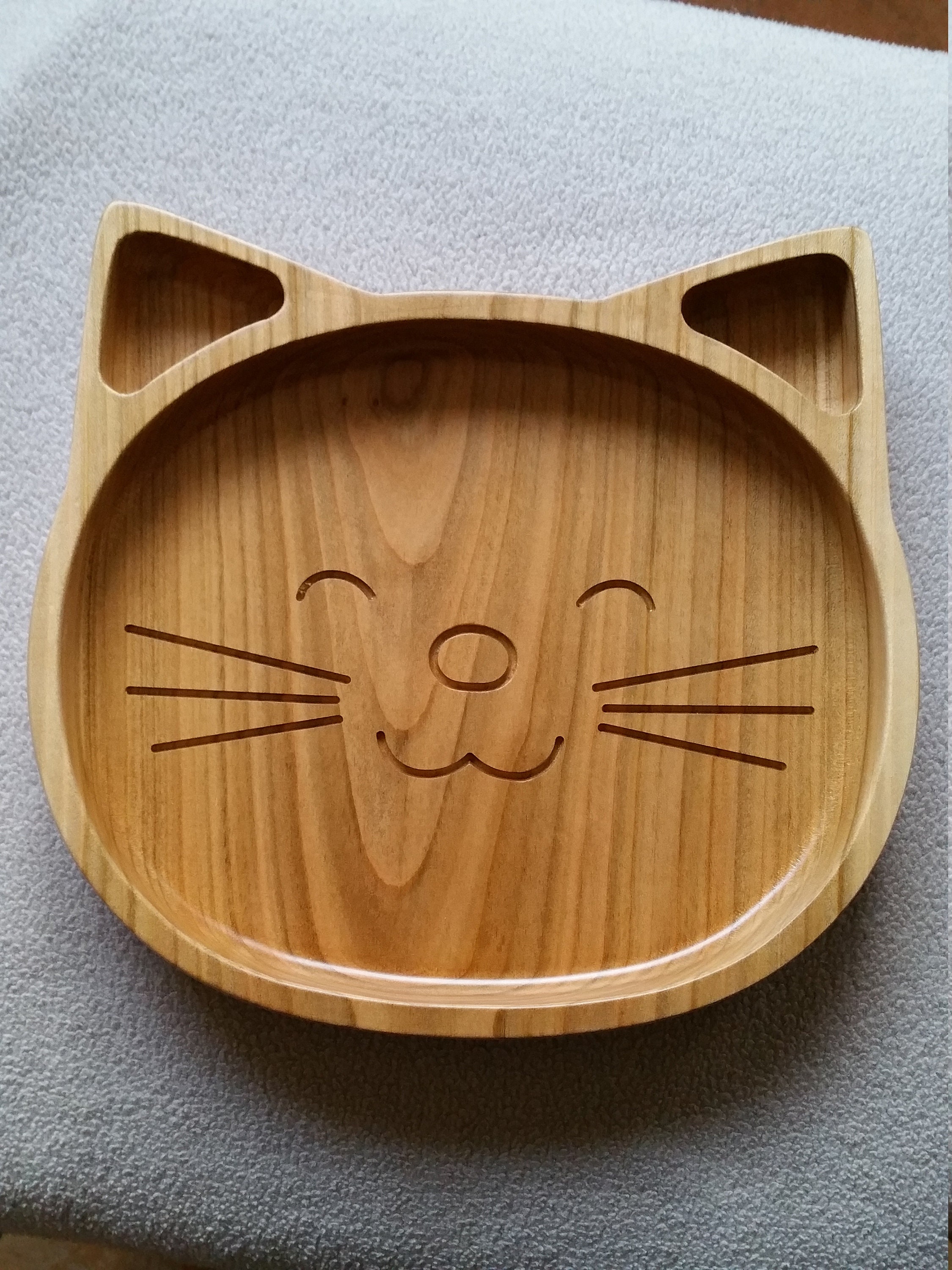 Kid's Cat Wooden Plate - Etsy