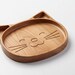 Kid's Cat Wooden Plate - Etsy
