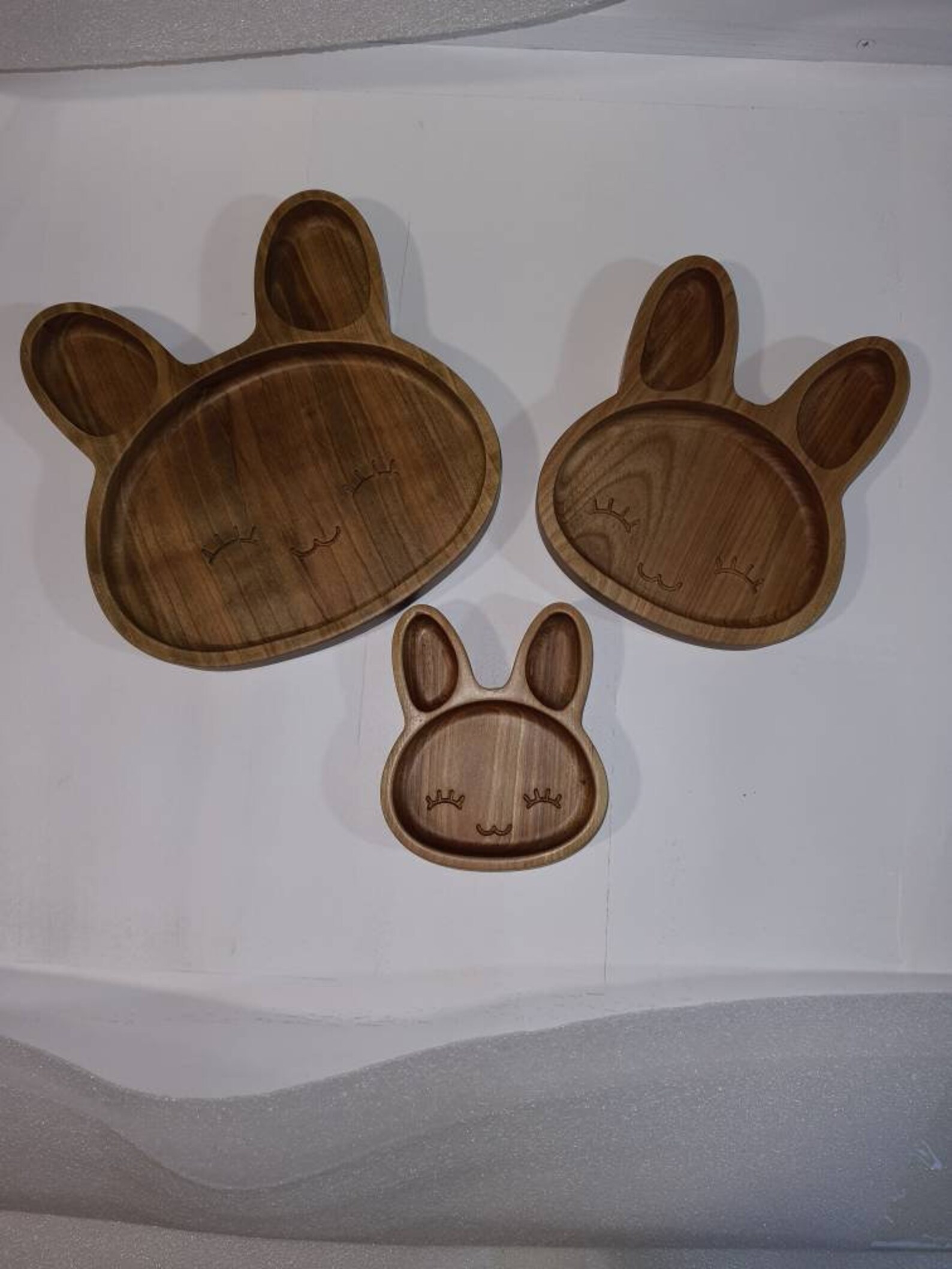 Wooden Rabbit Kids Plate Wooden Bunny Plate - Etsy