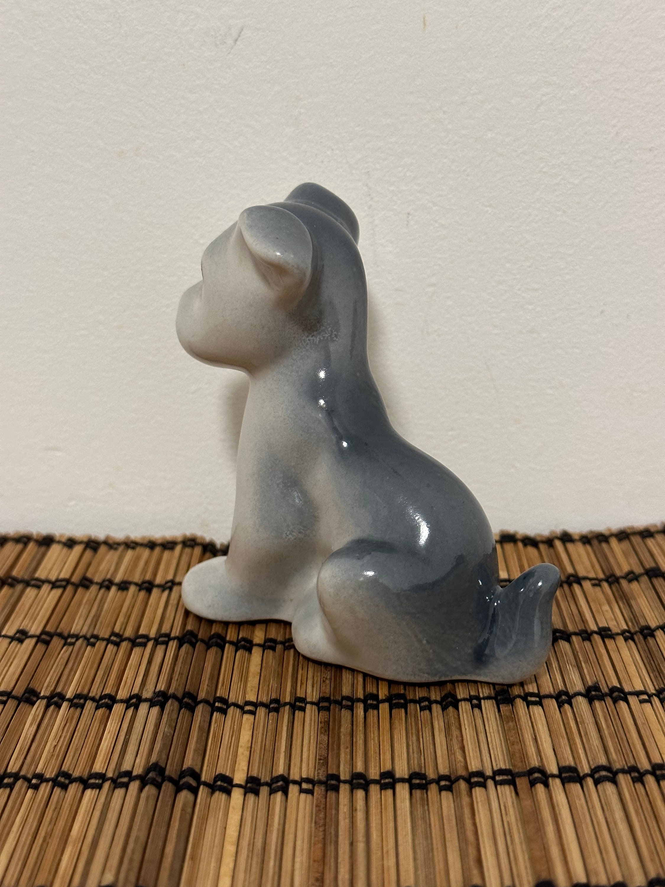 Vintage Blue Dog Figurine - Etsy