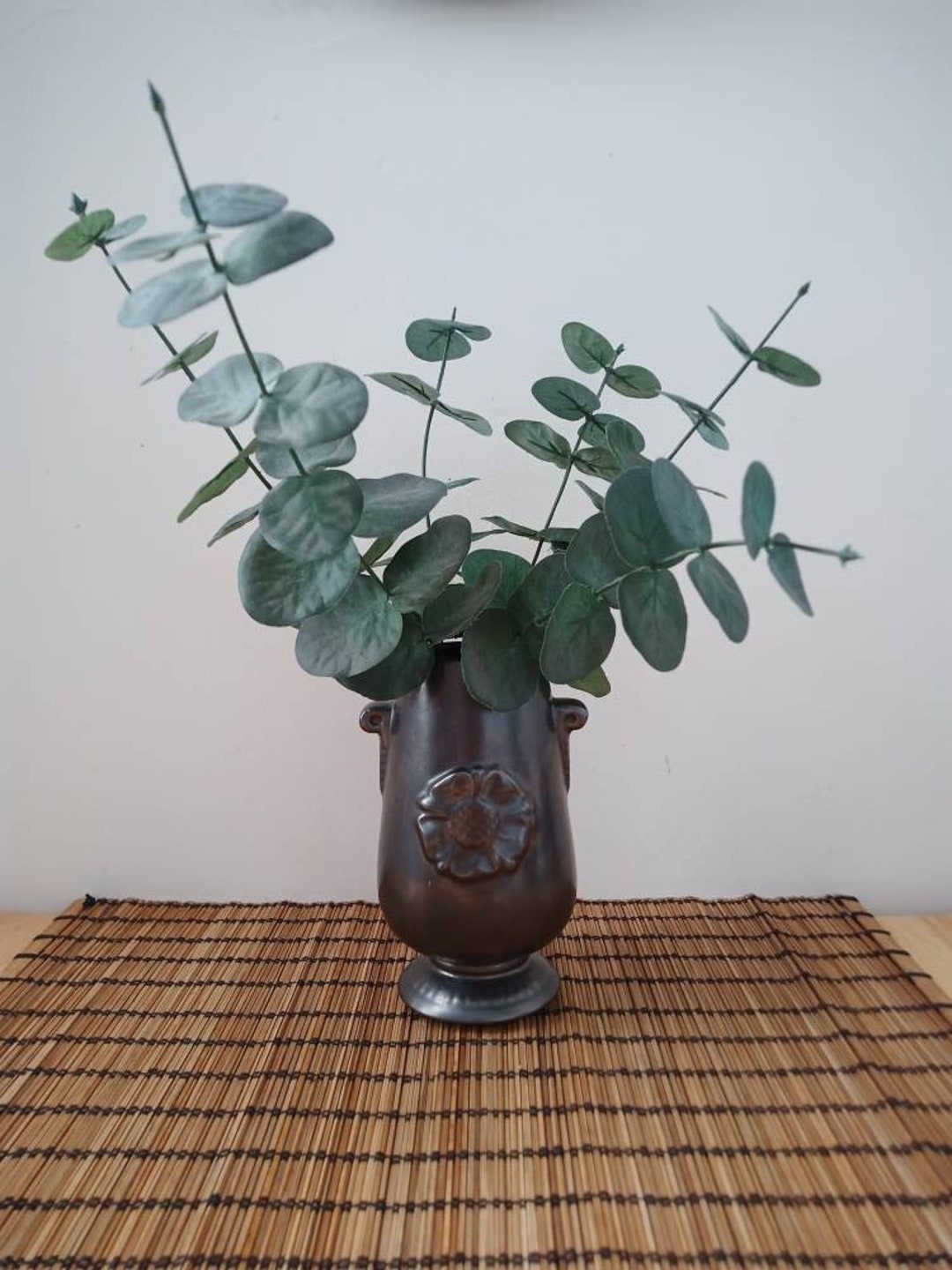 Vintage Prinknash Pewter Effect Pottery Vase With Tudor Rose Pattern - Etsy