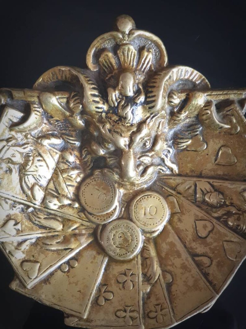 Brass Devil Face Trinket Dish Vintage Solid Brass Demon Face - Etsy