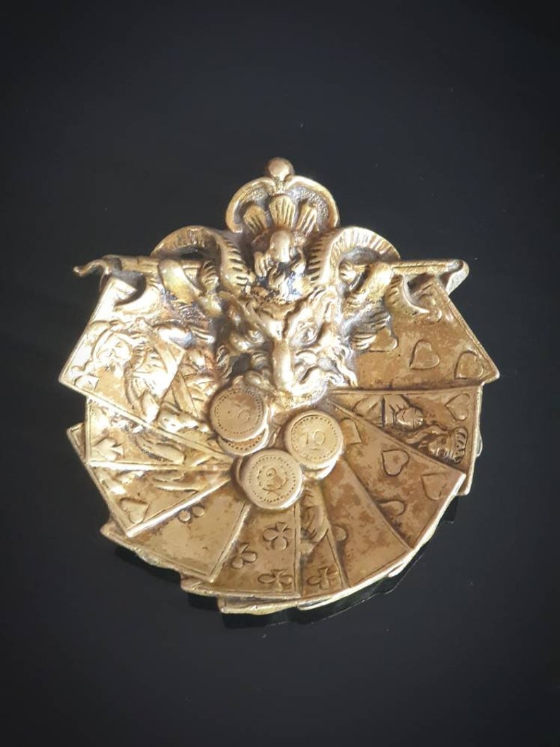 Brass Devil Face Trinket Dish Vintage Solid Brass Demon Face - Etsy