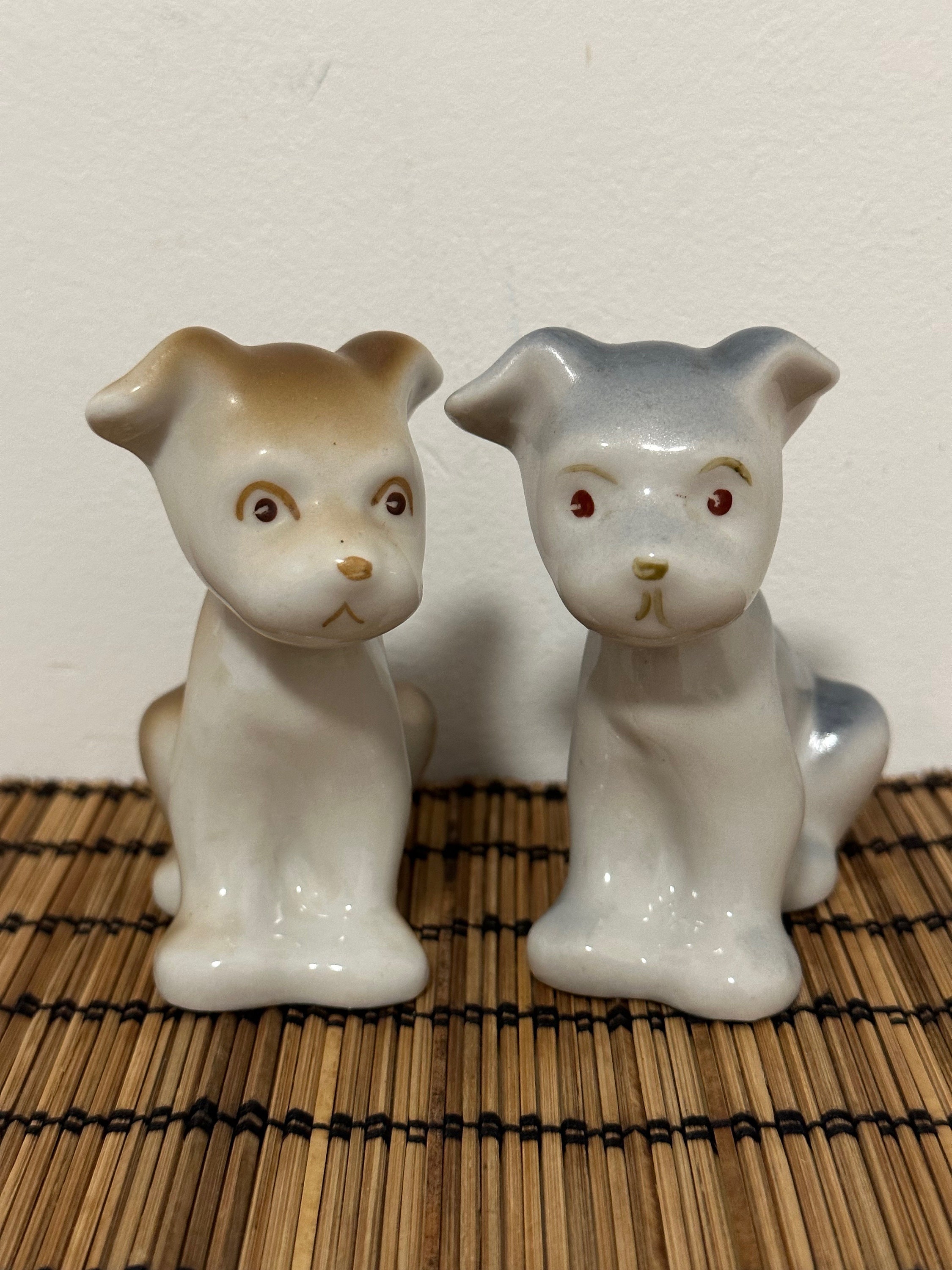 Vintage Blue Dog Figurine - Etsy