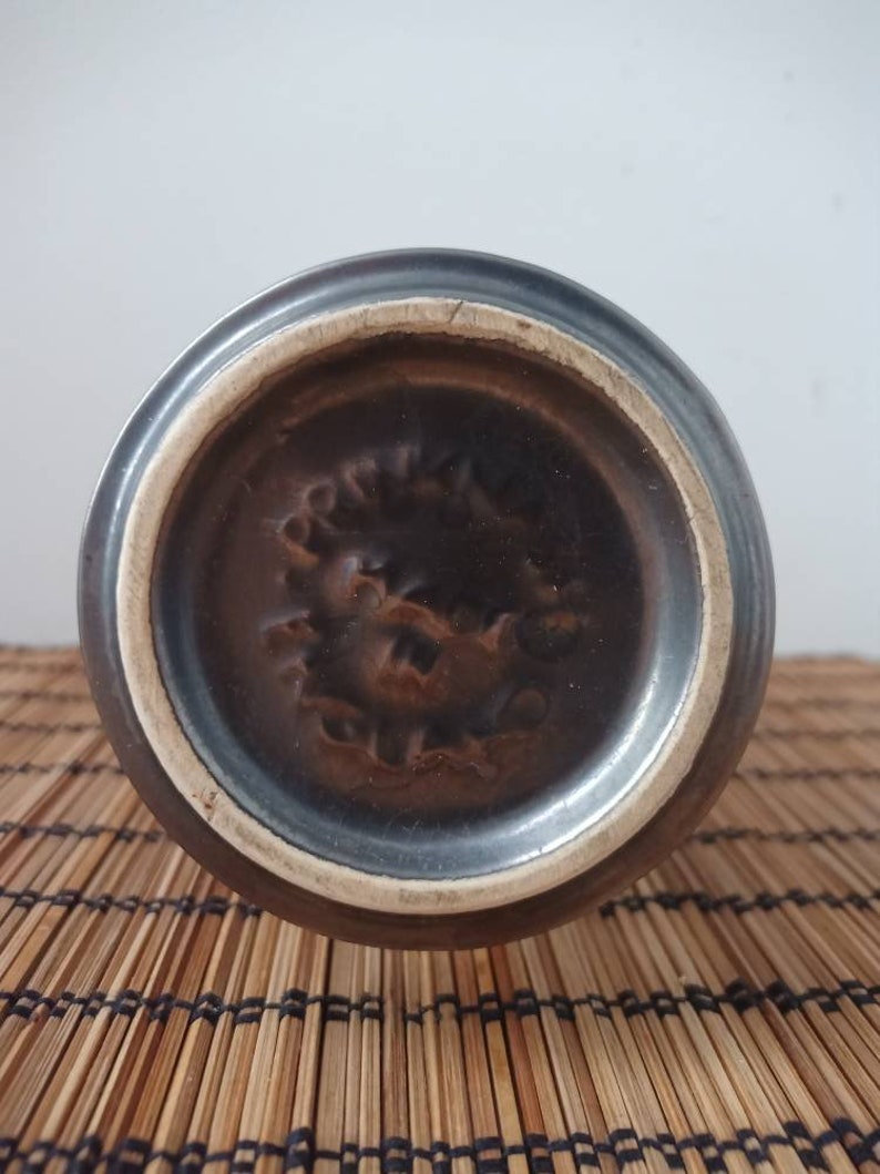 Vintage Prinknash Pewter Effect Pottery Vase With Tudor Rose Pattern - Etsy