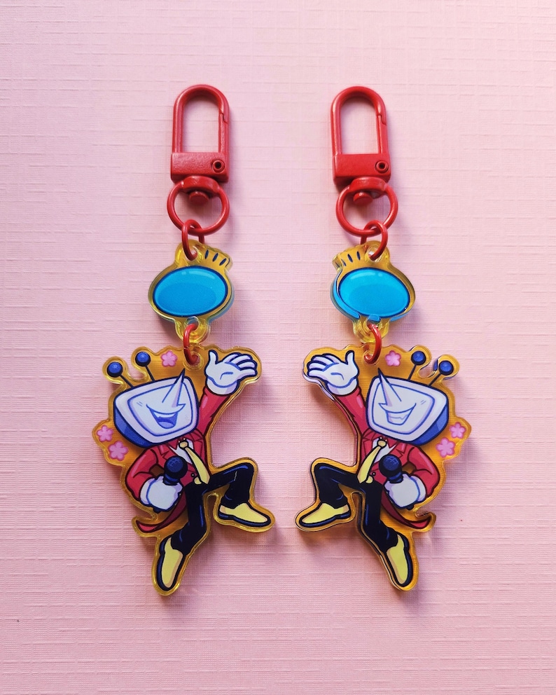 Deltarune Inspired Tenna and Spamton Linked Keychains - Etsy