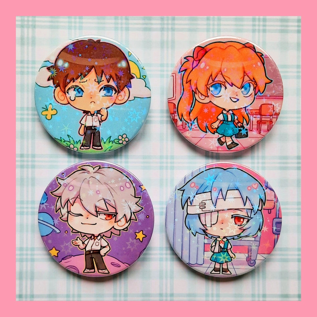 Eva Holo Button Pins - 45mm - Etsy