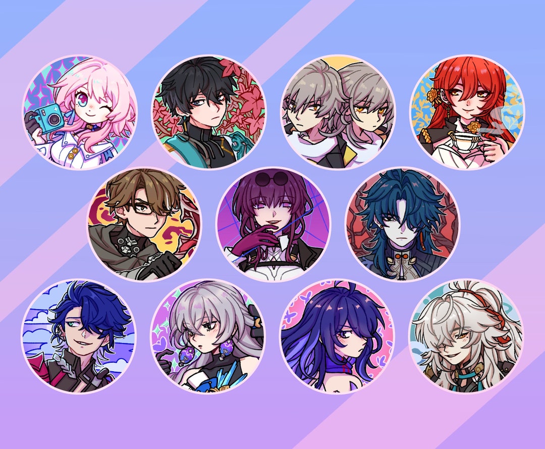 Honkai Star Rail Button Pins / Badges 45mm more Characters Soon - Etsy