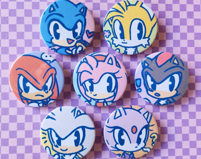 Mini Pastel Button Pins / Badges 38mm - Etsy