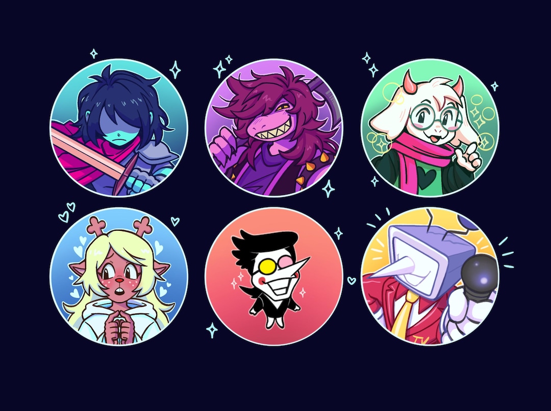DELTARUNE Button Pin Badges 38mm - Etsy