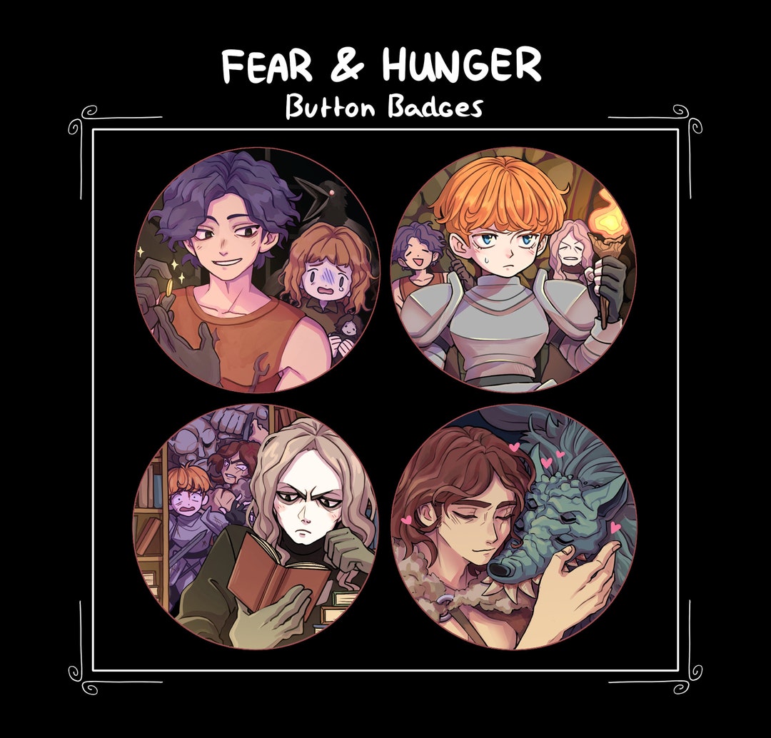 Fear and Hunger Button Badges - Etsy