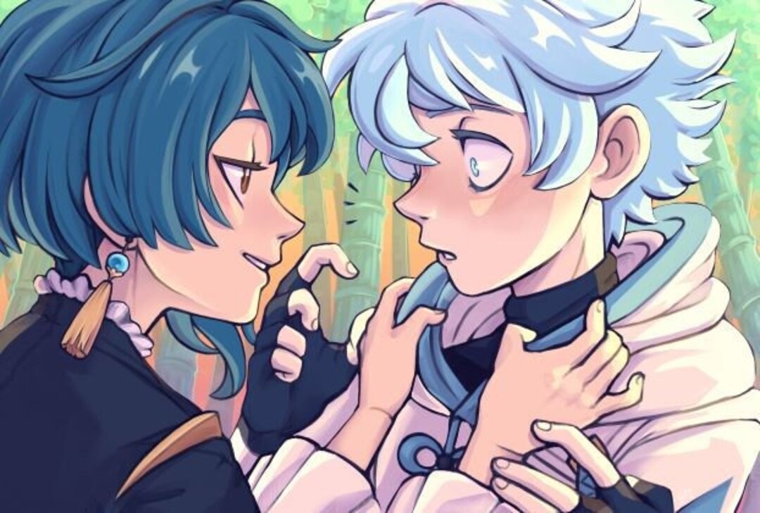 Genshin Impact Xingqiu and Chongyun / Xingyun Postcard - Etsy Canada