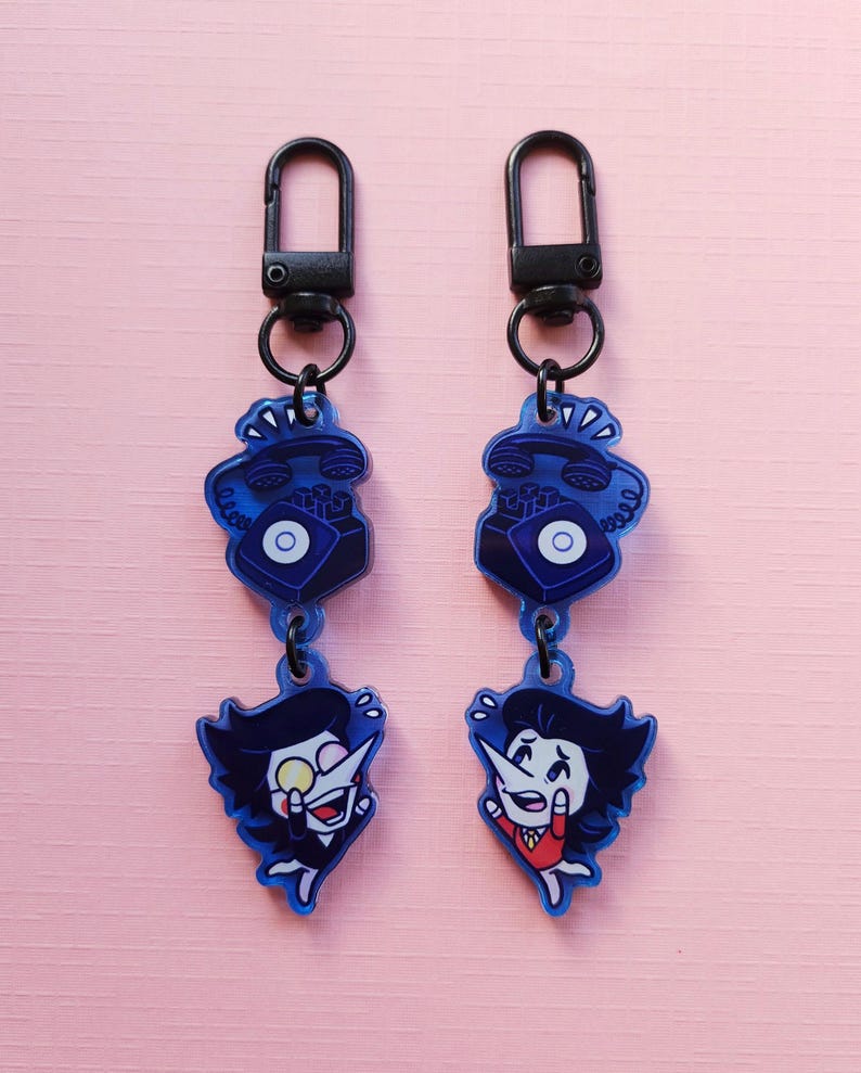 Deltarune Inspired Tenna and Spamton Linked Keychains - Etsy