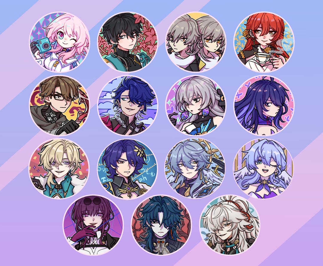 Honkai Star Rail Button Pins / Badges 45mm (more Characters Soon) - Etsy