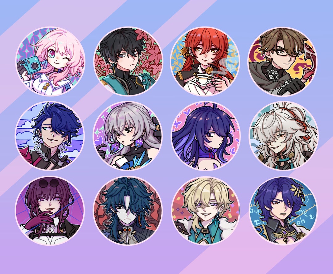 Honkai Star Rail Button Pins / Badges 45mm more Characters Soon - Etsy