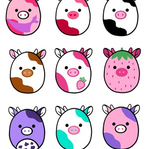Squishmallow Sticker Sheet - Etsy