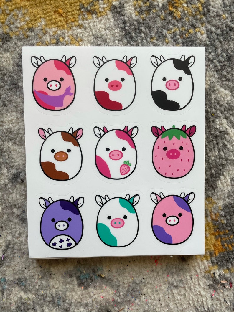 Squishmallow Sticker Sheet - Etsy