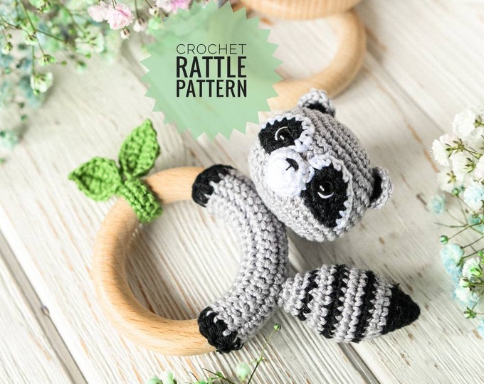 Crochet Raccoon Wall Hanging Pattern, Nursery Raccoon Wall Decor ...