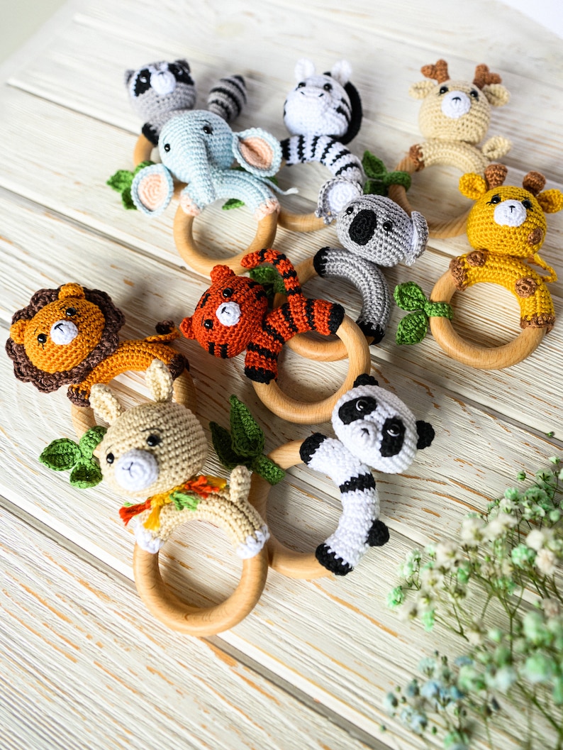 Crochet Rattle Pattern Zebra Teether Tutorial Diy Baby | Etsy