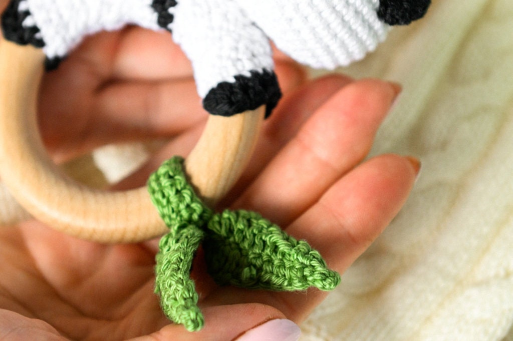 Crochet Rattle Pattern, Panda Bear Teether Tutorial, Diy Baby Teether ...