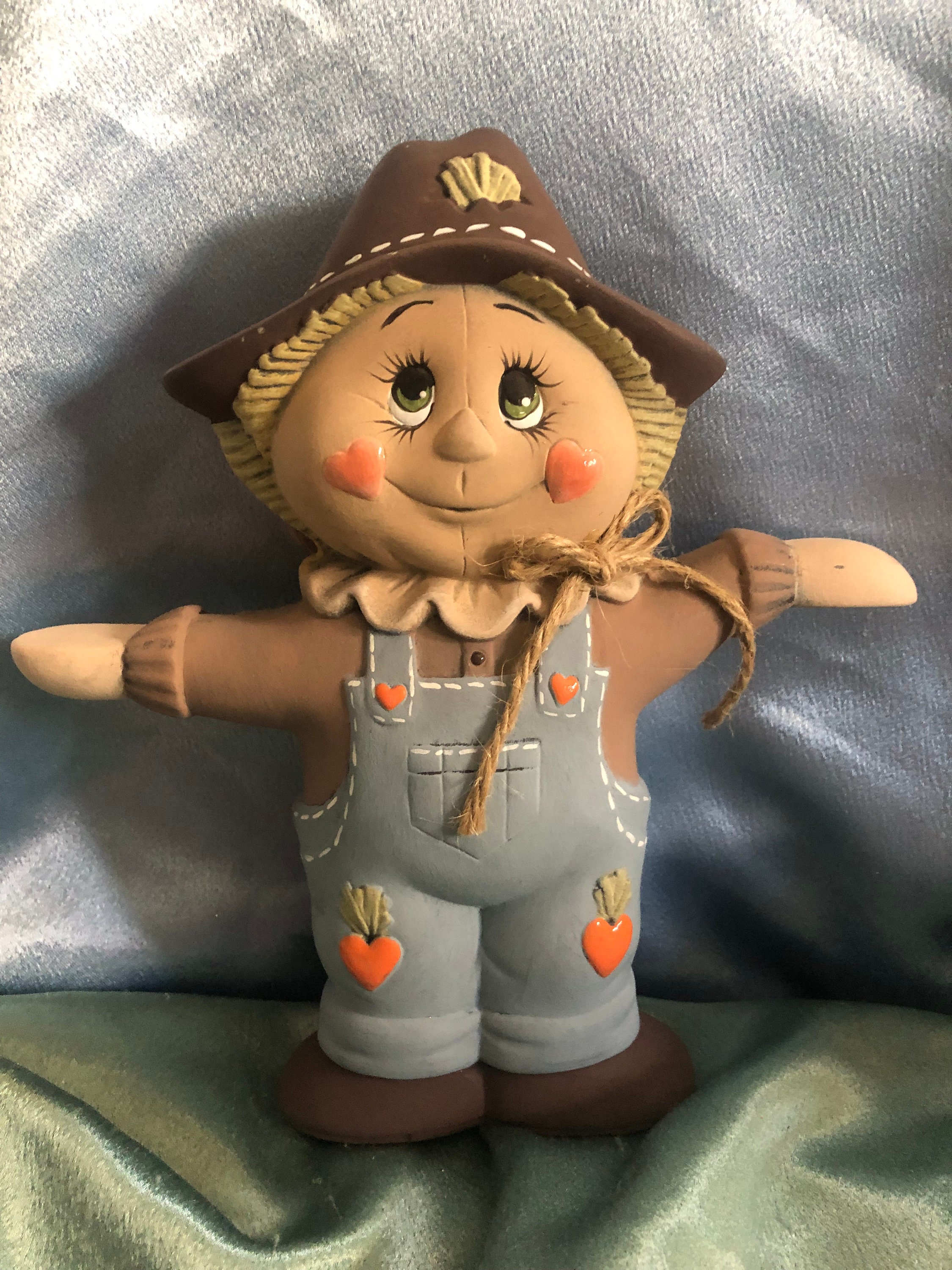 Two Sided Ceramic Scarecrow Decoration - Etsy