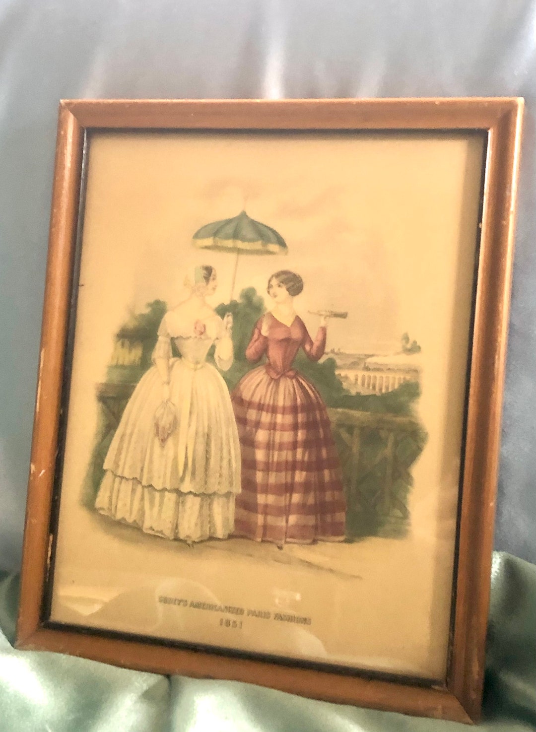 Godeys Americanized Paris Fashions 1851 Art Print - Etsy