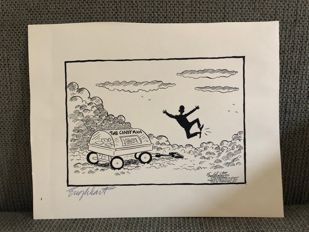 Signed Bob Englehart Cartoon Print 1999 - Etsy