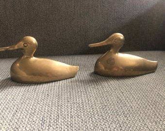 Vintage Brass Ducks Set of 4 - Etsy