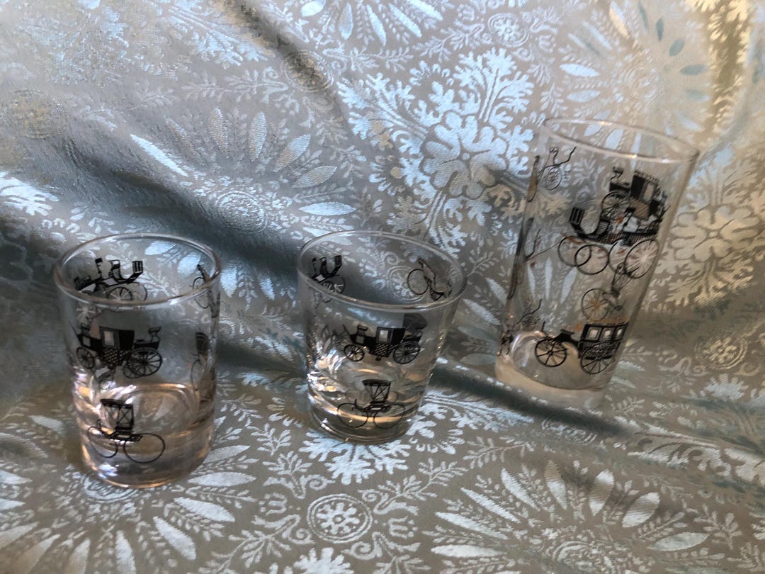 1950s Libbey Stagecoach Glasses, a Set of 11 - Etsy