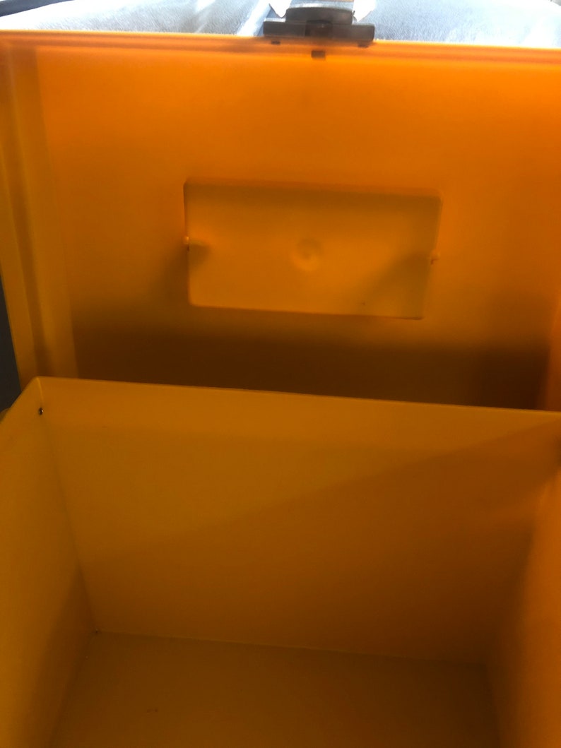 Vintage Mustard Yellow Locking File Box - Etsy