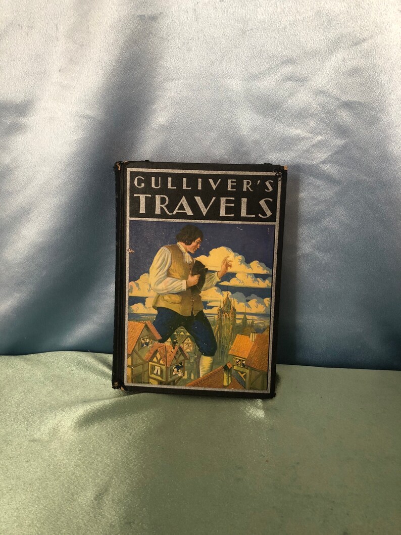 Vintage Book Gullivers Travels by Johnathan Swift - Etsy