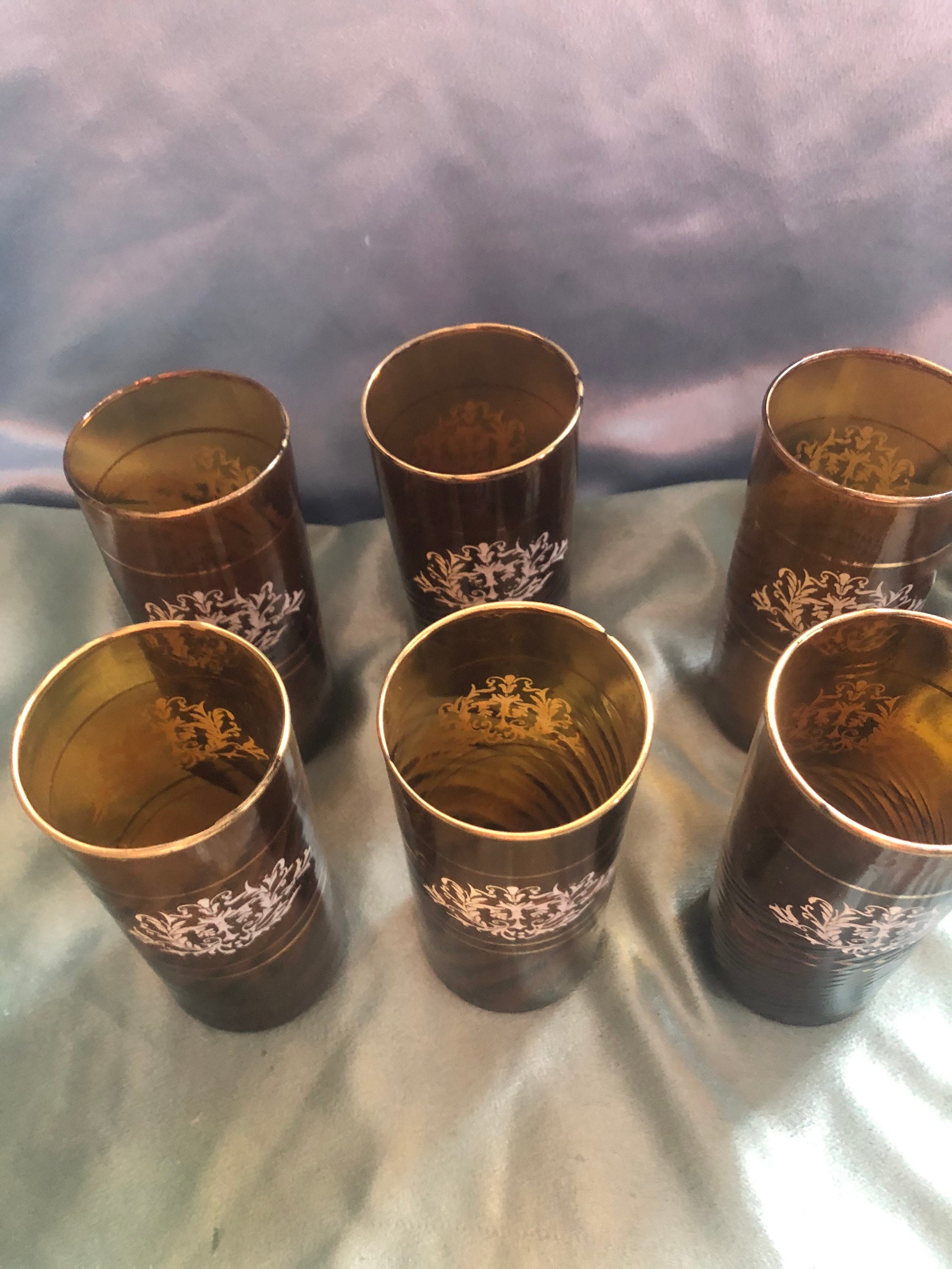 Set of Six Mid Century Modern Drinking Glasses - Etsy