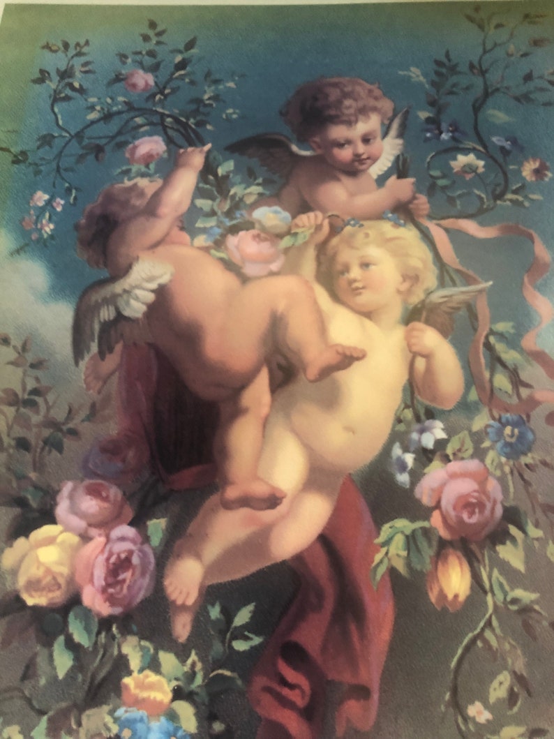 Angel Cherubs Art Print - Etsy