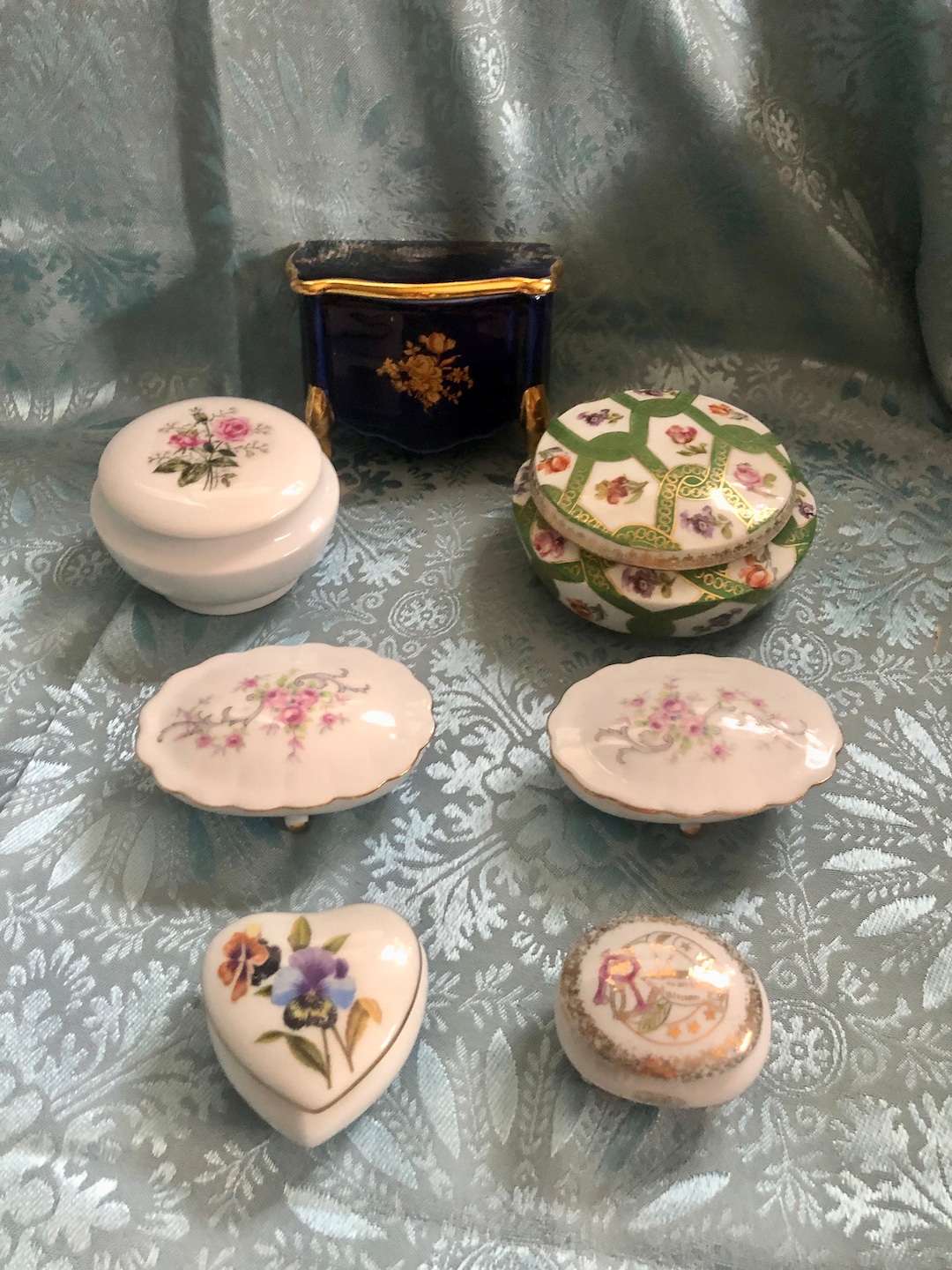 Vintage Ceramic Trinket Boxes - Etsy