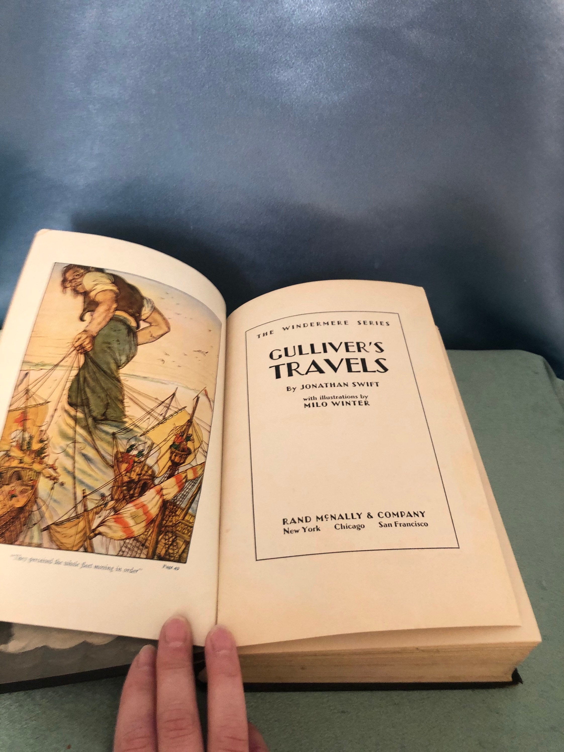 Vintage Book Gullivers Travels by Johnathan Swift - Etsy