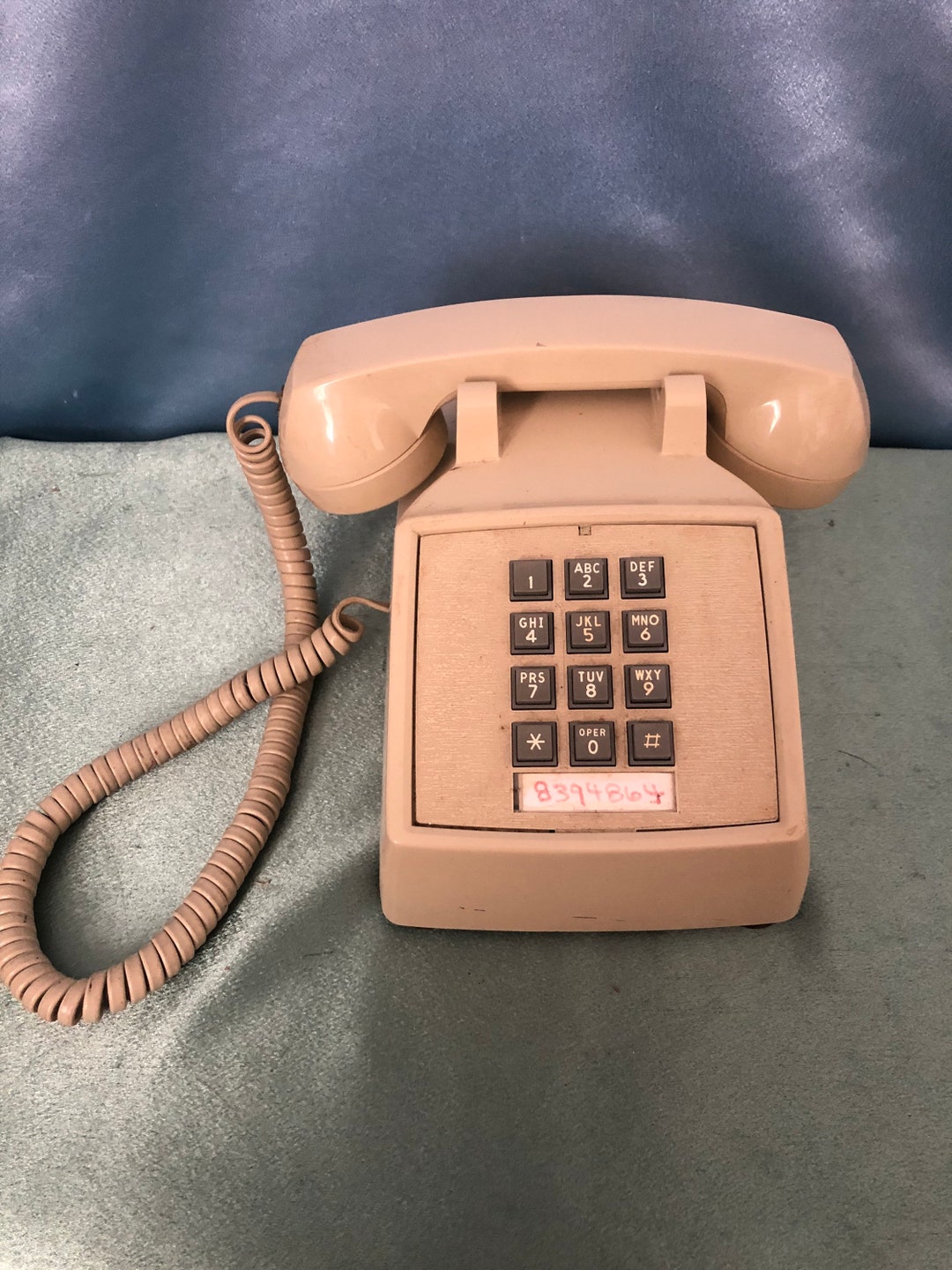 Vintage Push Button Telephone - Etsy