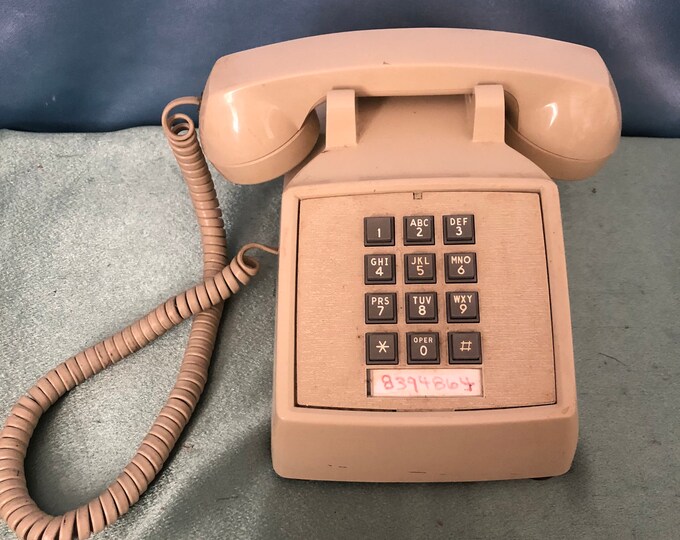 Vintage Push Button Telephone - Etsy