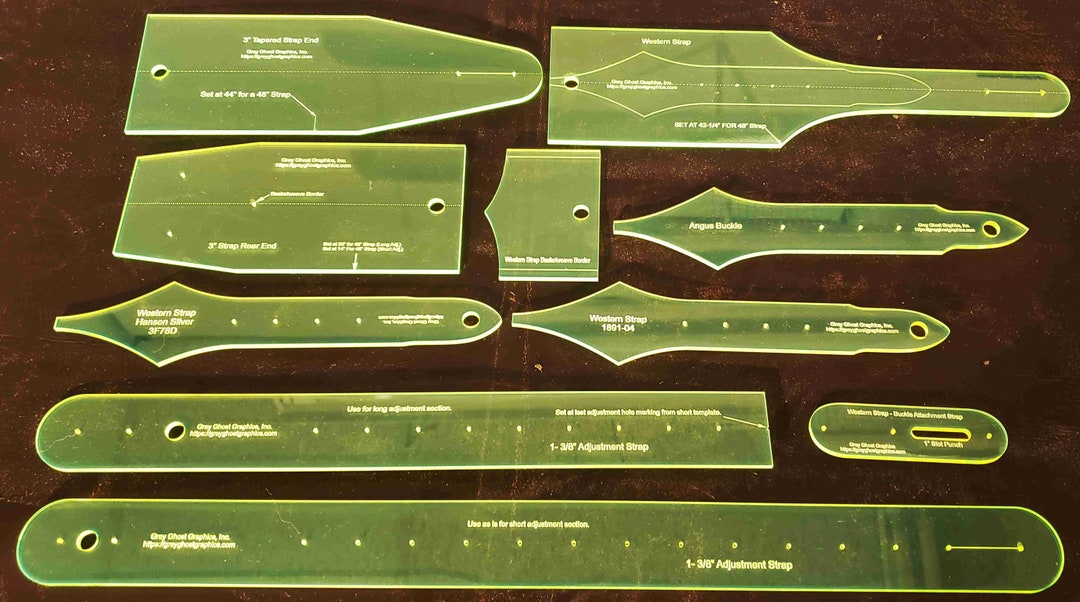 Guitar Strap Template - Western and V Tapered Styles - Etsy