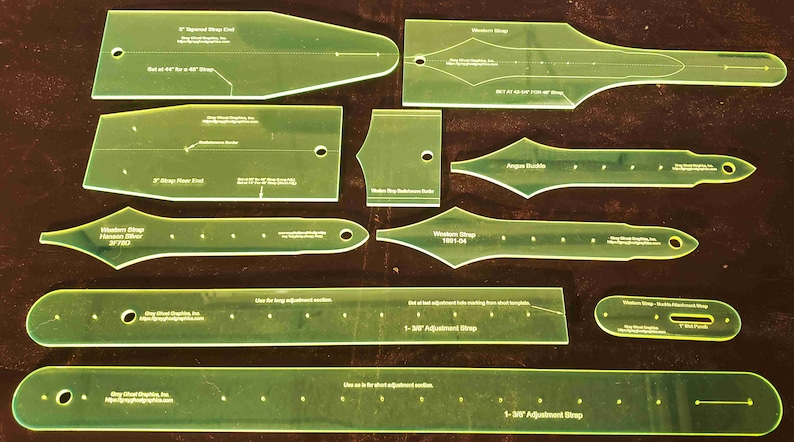 Guitar Strap Template - Western and V Tapered Styles - Etsy