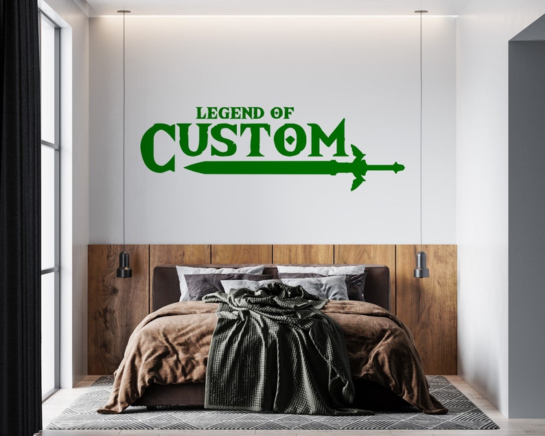Legend of Your Name - Personalized Vinyl Wall Decal - Etsy