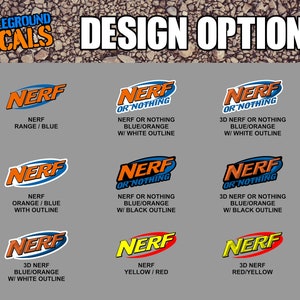 Nerf Wall Decal Full Color Digital Wall Graphics Multiple Size and ...
