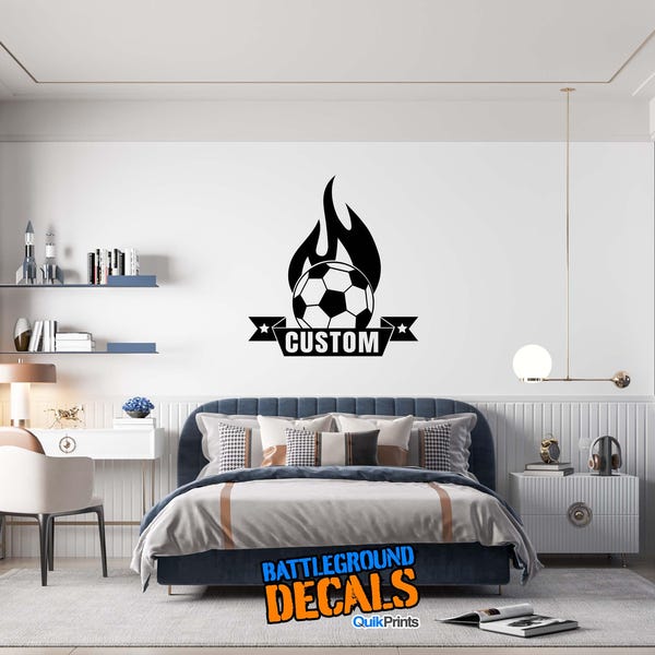 Soccer Wall Decal - Etsy