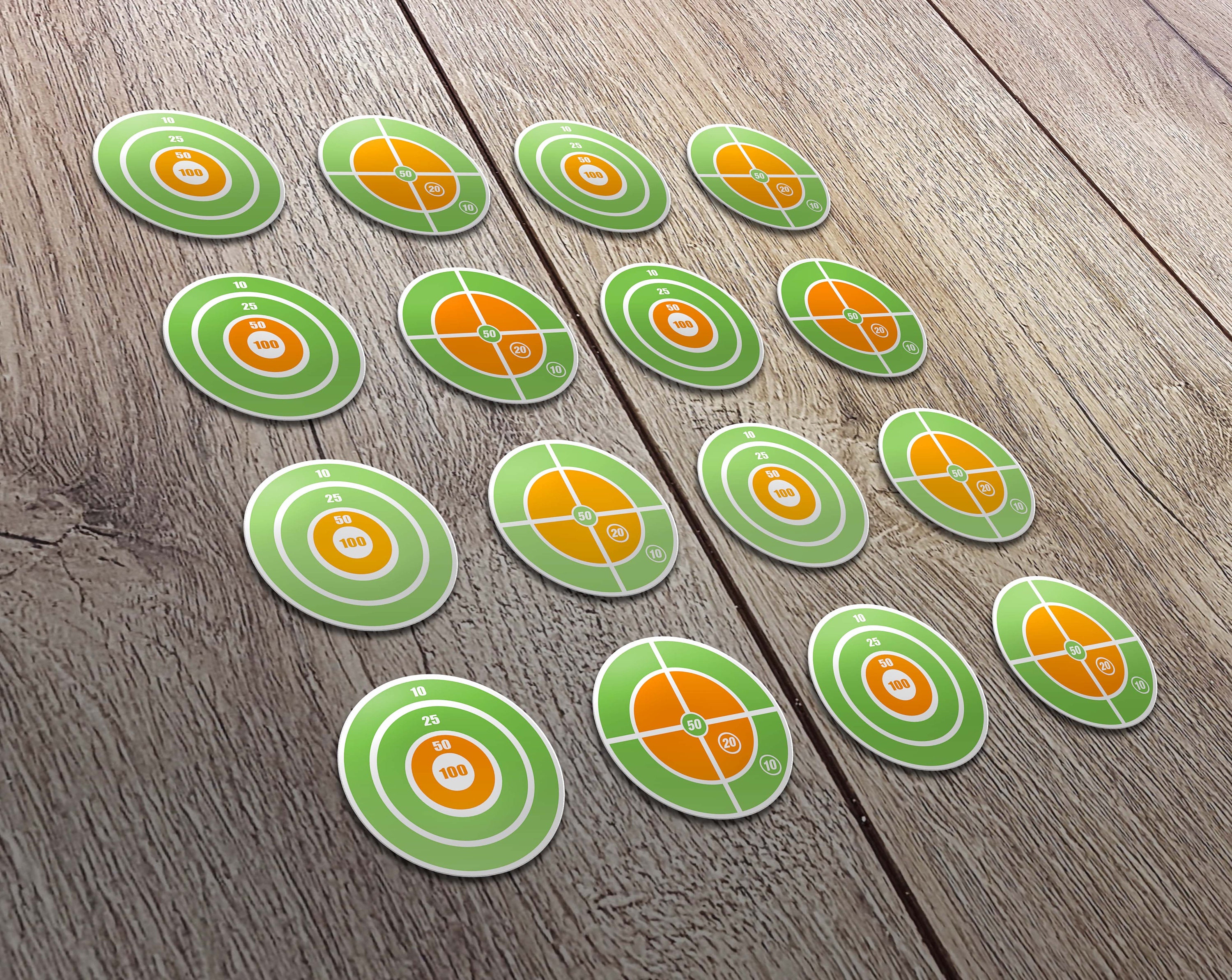 Foam Dart Targets Sticker Pack 16 3 Stickers - Etsy