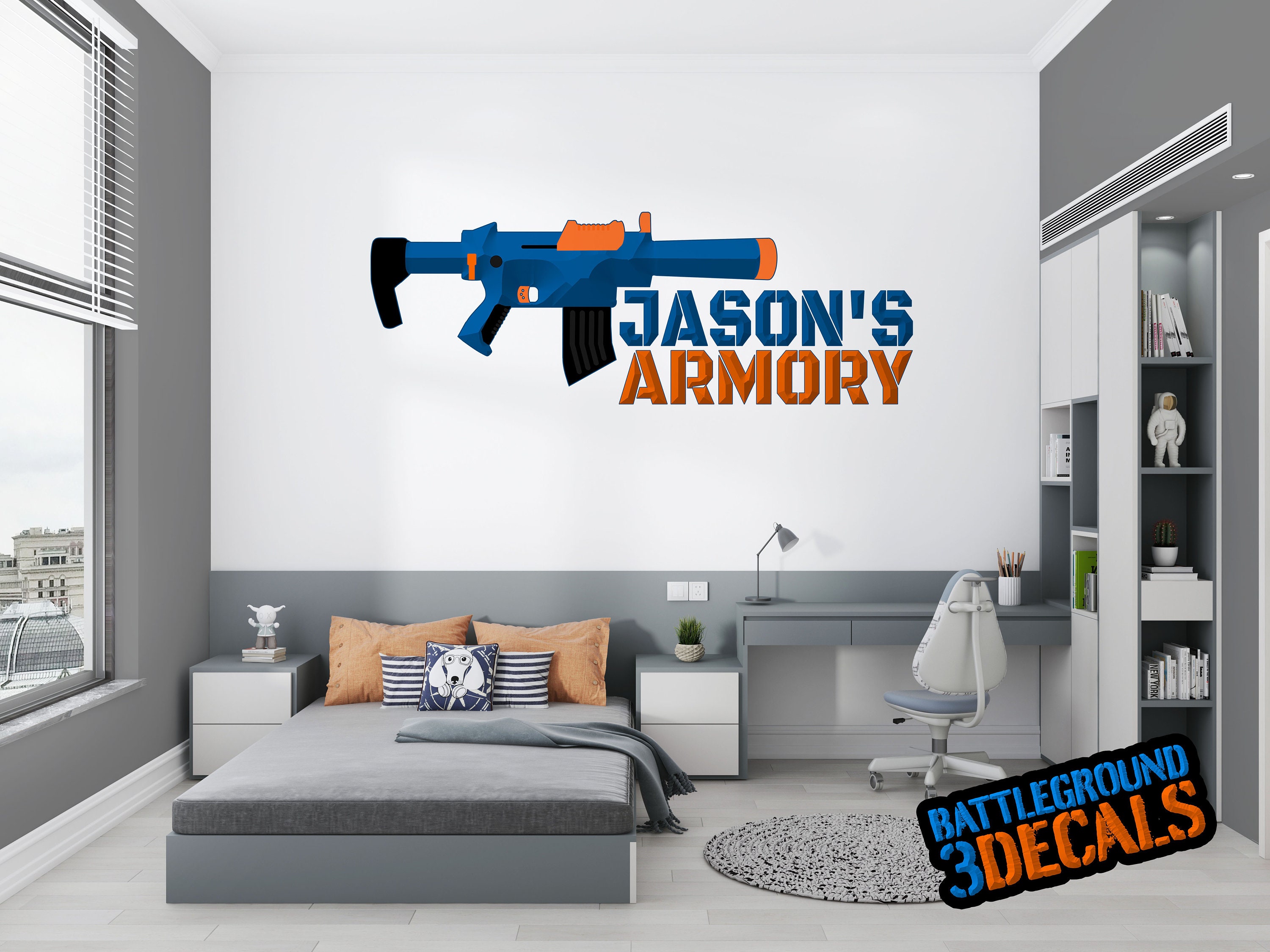 3D SMG Mk3 With Name Personalized Battleground 3decal Full Color ...