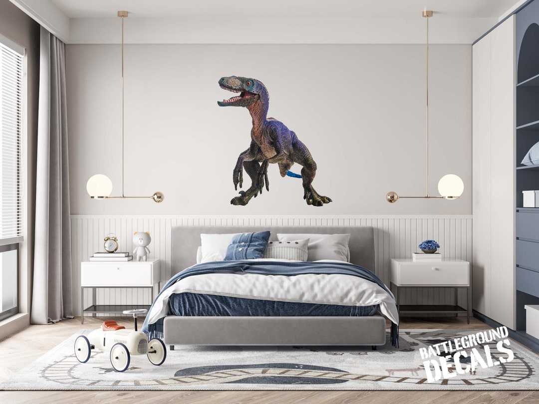 Raptor - Dinosaur Full Color Printed Wall Graphics - Velociraptor - Etsy