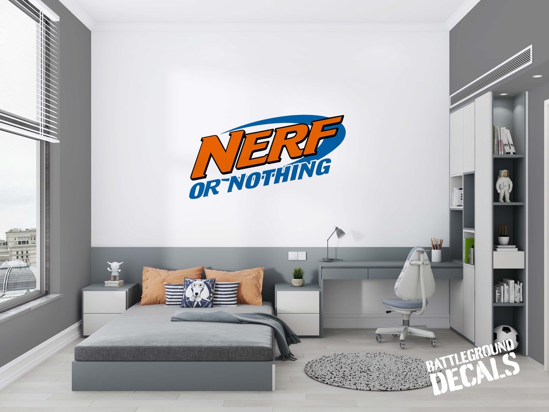 Nerf Wall Decal Full Color Digital Wall Graphics Multiple Size and ...